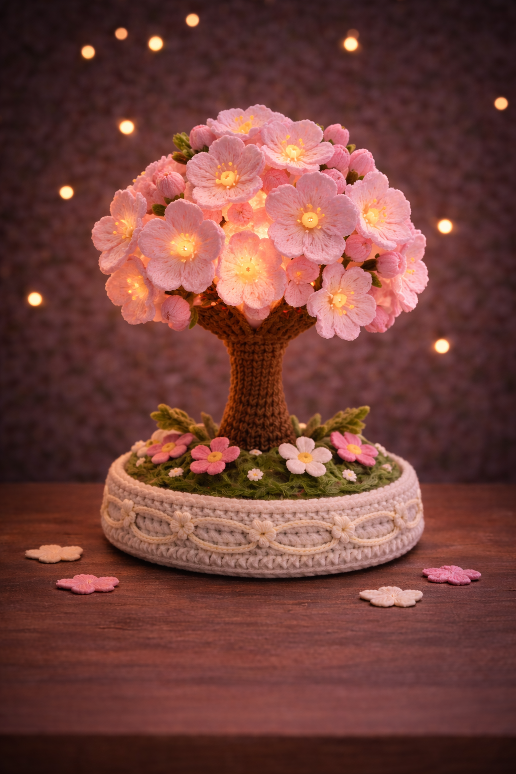 4 in 1 Flower Glow Lamps – Crochet Patterns – Crochetease