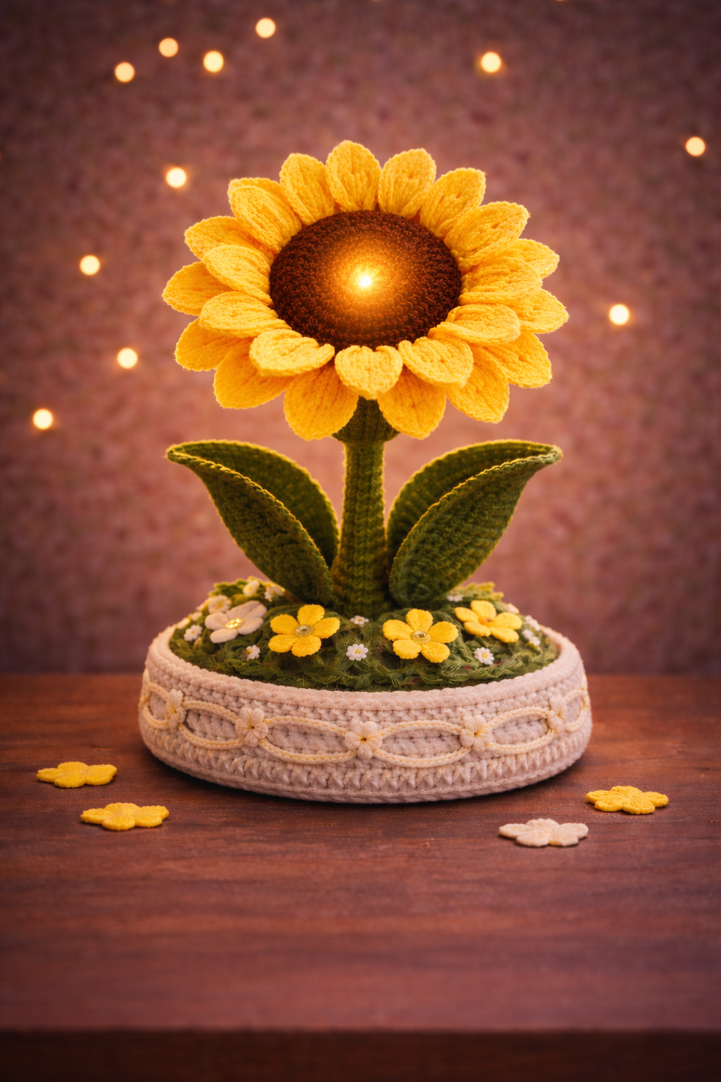 4 in 1 Flower Glow Lamps – Crochet Patterns – Crochetease